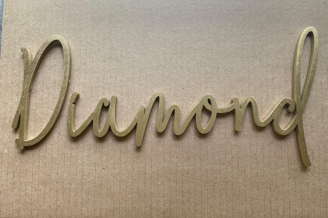 Diamond Cut Out Wood Sign, Diamond Wooden Sign - Etsy