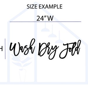 Wash Dry Fold, Laundry Sign, Wood Words Sign, Laundry Room Decoration ...