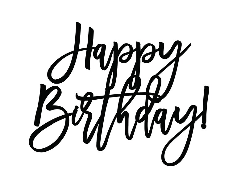 Happy Birthday Sign, Wood Cut Out / Birthday Decor, Laser Cut/ Backdrop ...
