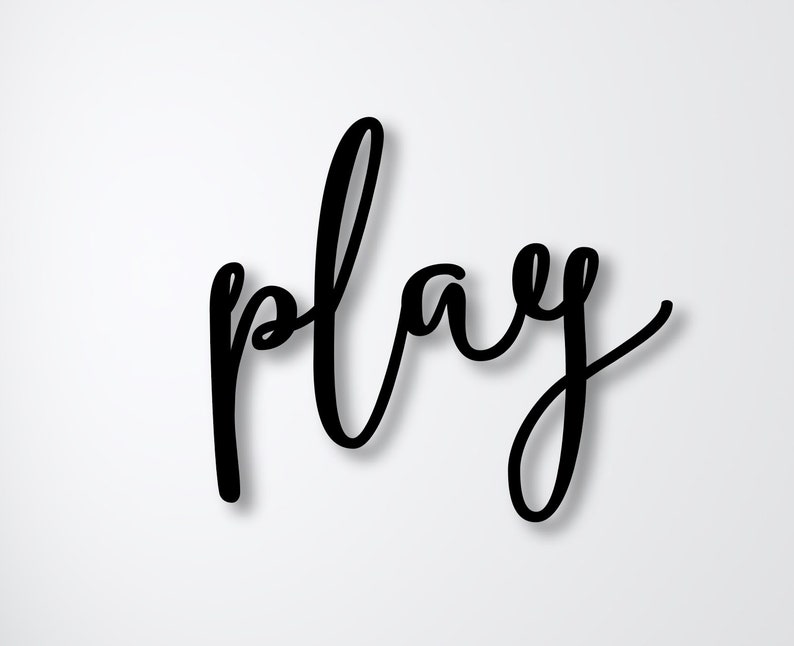 Play 3D Sign Wood Sign Playroom Decoration Kids Room Wall - Etsy