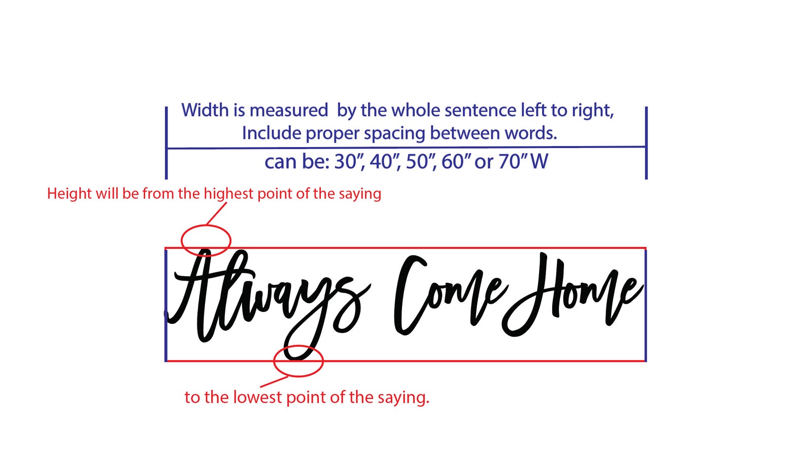 Always Come Home Place 3D Wood Sign, Cut Out Wood Words, Laser Cut ...