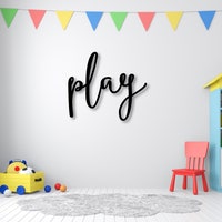 Play Sign - Etsy
