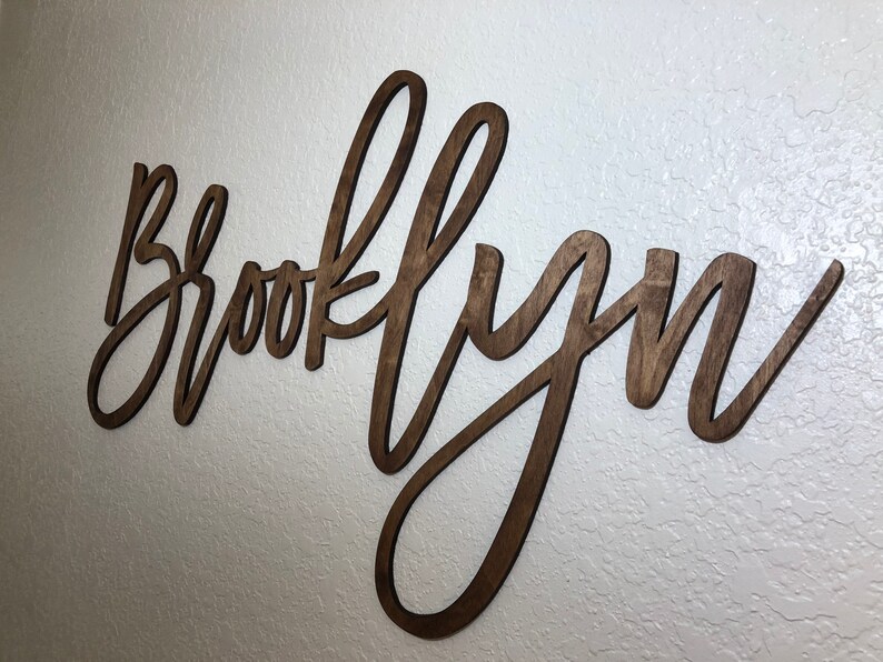 Baby Name Sign Cutout Name Cut Out Personalized Name Sign | Etsy