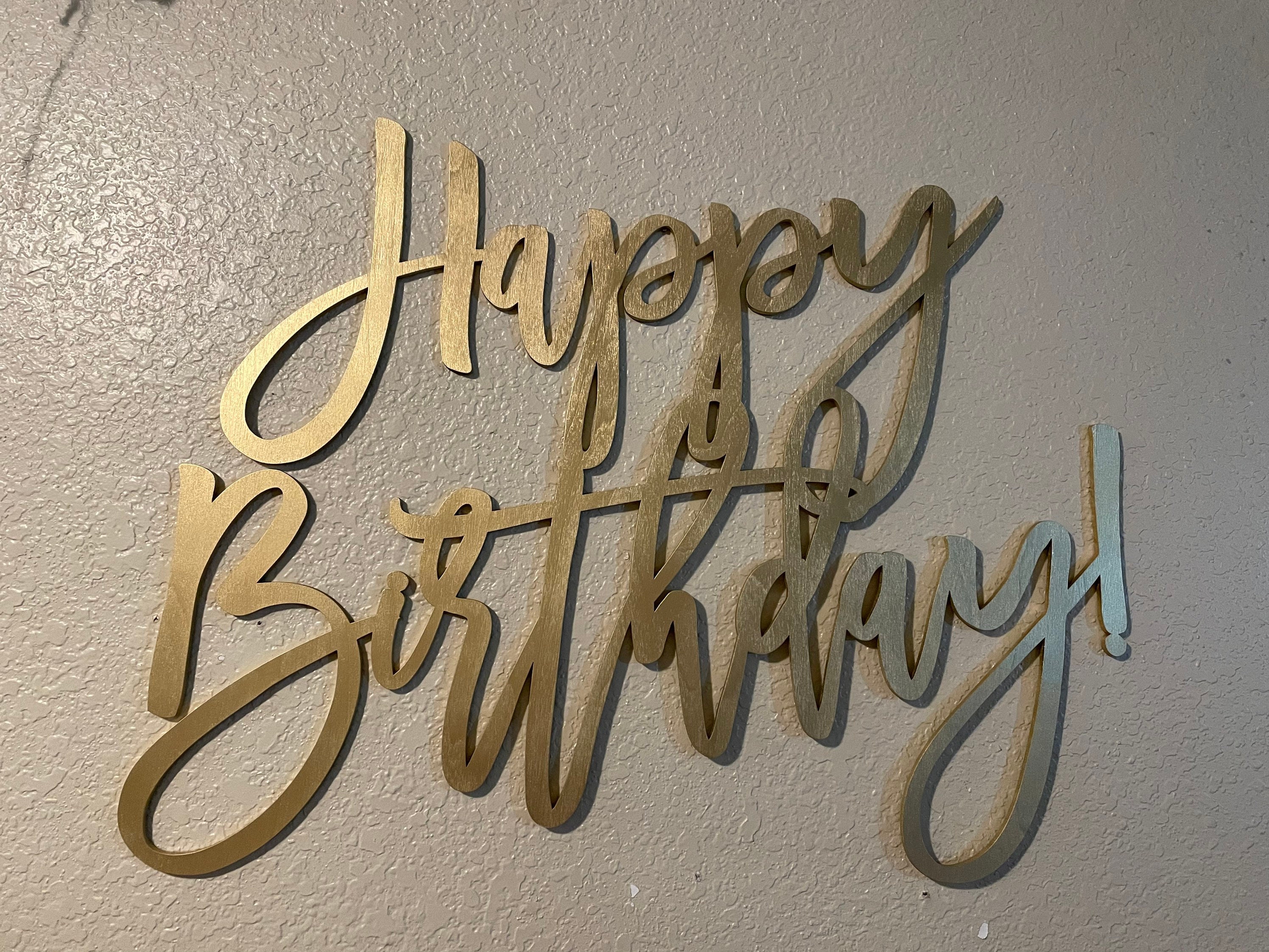 Happy Birthday Sign, Wood Cut Out / Birthday Decor, Laser Cut/ Backdrop ...