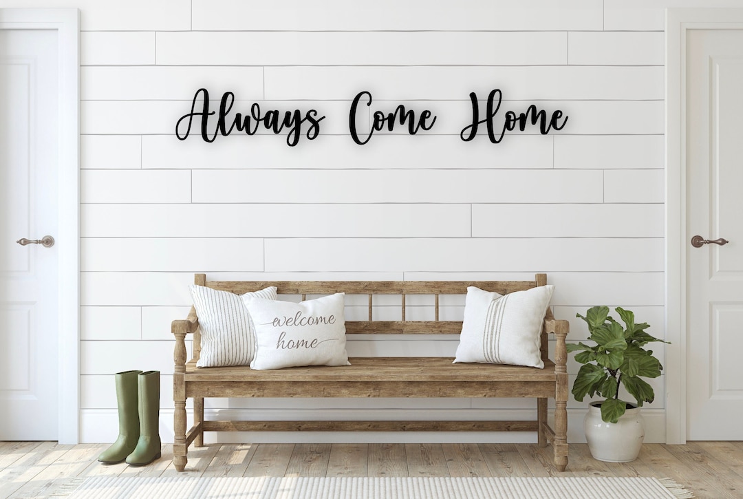 Always Come Home Place 3D Wood Sign, Cut Out Wood Words, Laser Cut ...
