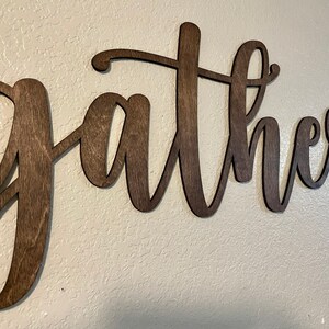 Gather 3D Wood Sign / Laser Cut Farmhouse Decor / Dinning Room Sign ...