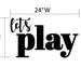 Let's Play 3D Sign Wood Sign, Wood Words, Playroom Decoration, Kids ...