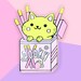 Pocky Strawberry Foodie Cat - Hard Enamel Gold Lapel Pin Kawaii Cats - Etsy