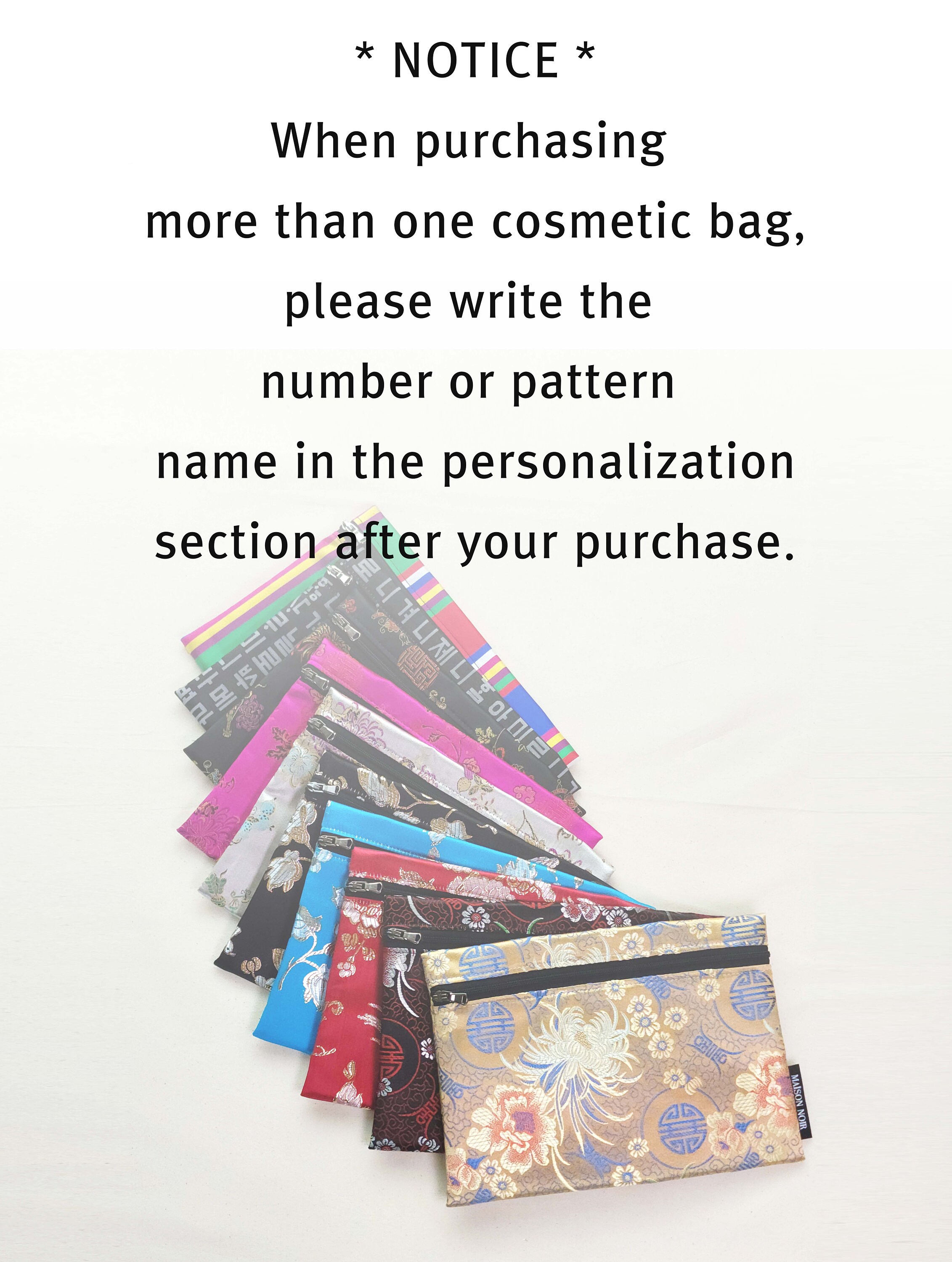 Hanbok Fabric Makeup Bag: Korean Brocade Cosmetic Pouch - Etsy