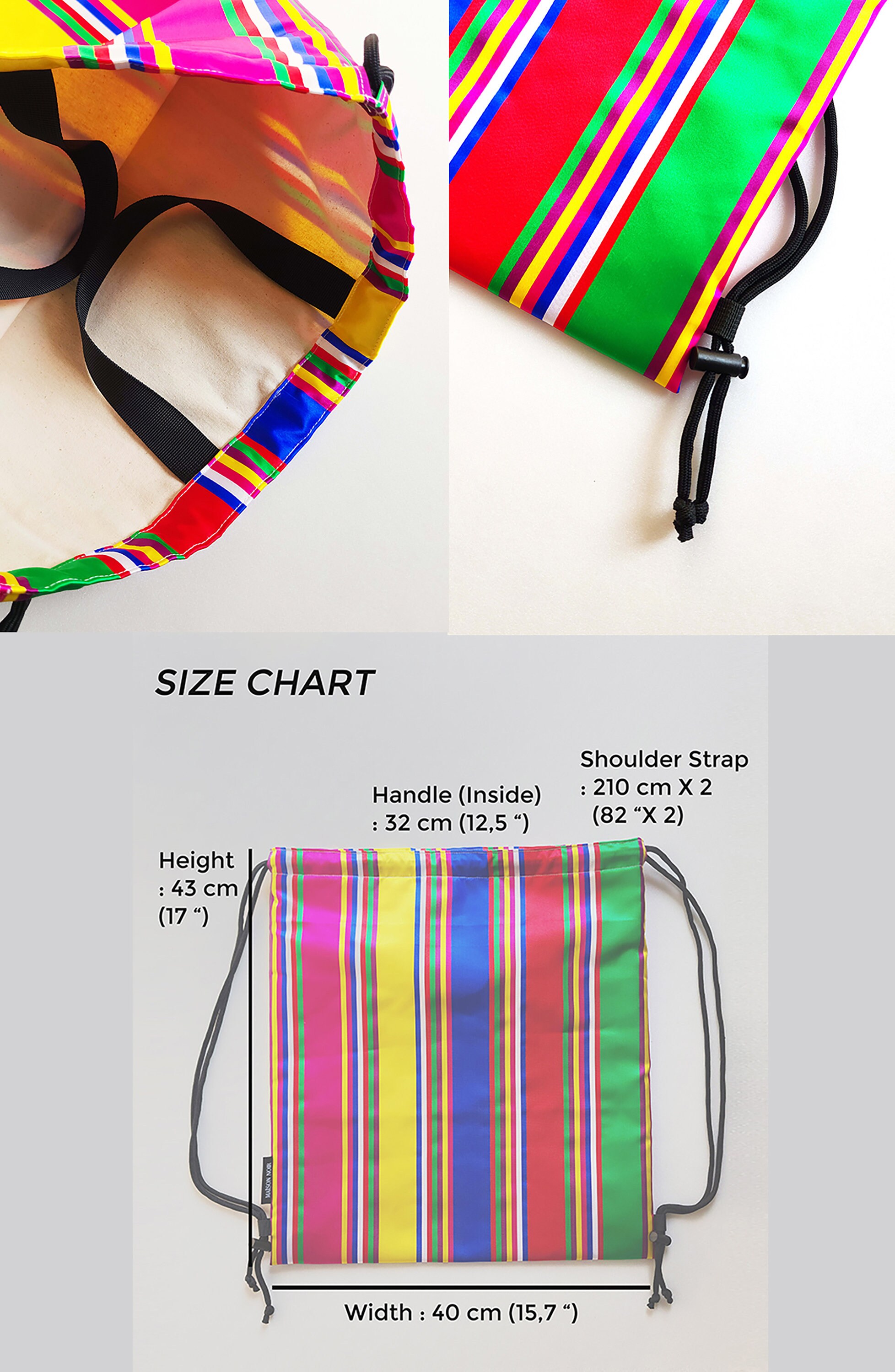 Korea Traditional Hanbok Fabric Drawstring Backpack, Shoulder Bag ...