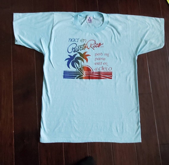 Vtg 90s Puerto Rico Beach Palm Trees Sunset Rainbow Print | Etsy