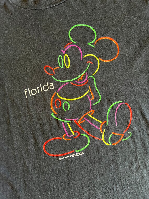 80s vintage neon Mickey Mouse Disney Florida 1980s co… - Gem