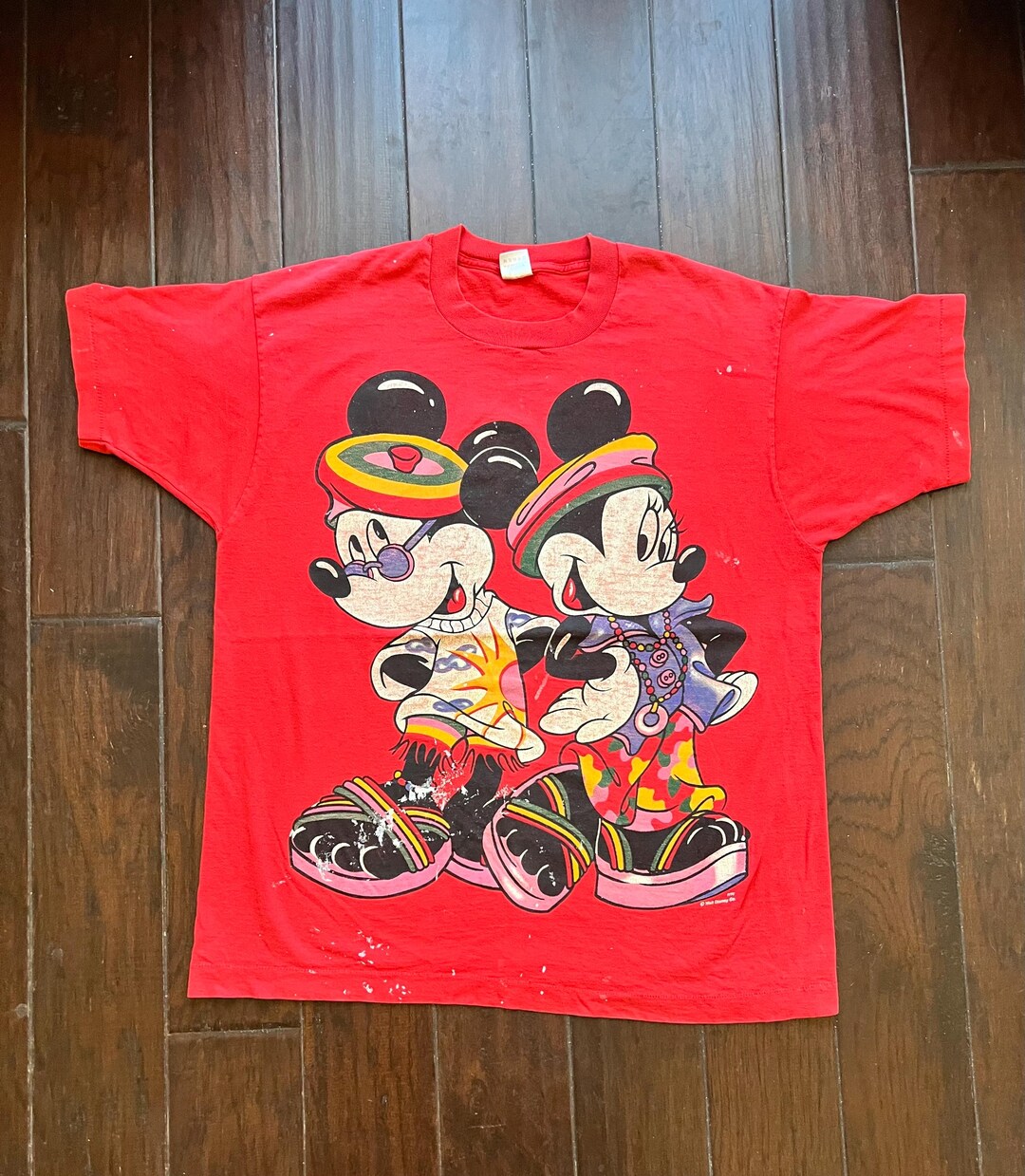 1998 Mickey Mouse Hip Hop Cartoon Shirt Minnie Mouse Disney 90’s Tee T ...