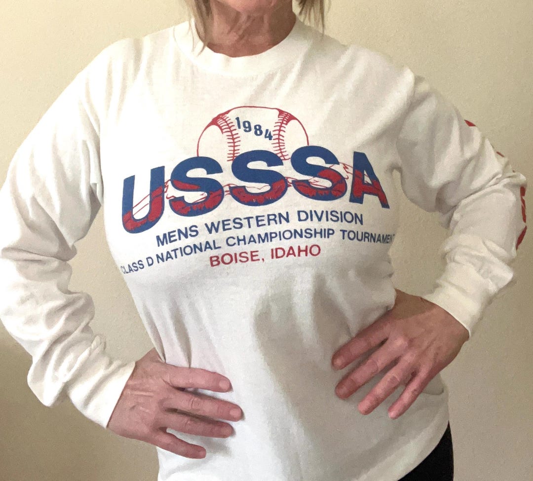 1984 Baseball Shirt 80’s USSSA National Championship Long Sleeve Single ...