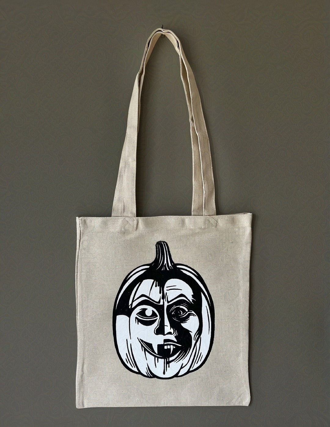 Vampire Bag, Dracula Art, Gothic Purse, Spooky Canvas Tote Bag ...