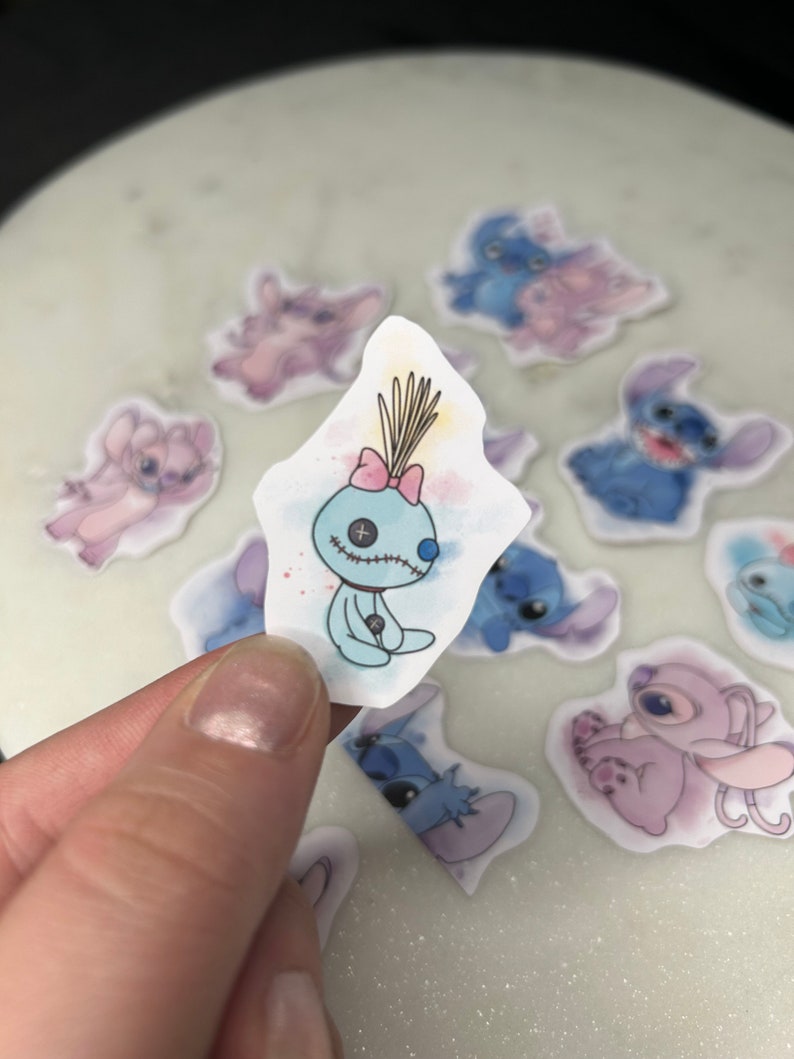 Set of 12 Stitch and Angel Stickers Ft. Scrump Gifts - Etsy