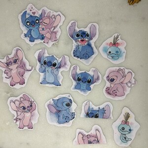 Set of 12 Stitch and Angel Stickers ~ Ft. Scrump ~ Gifts ~ Journaling ...