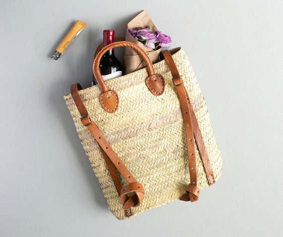 French Market Backpack Woven Backpack - Etsy