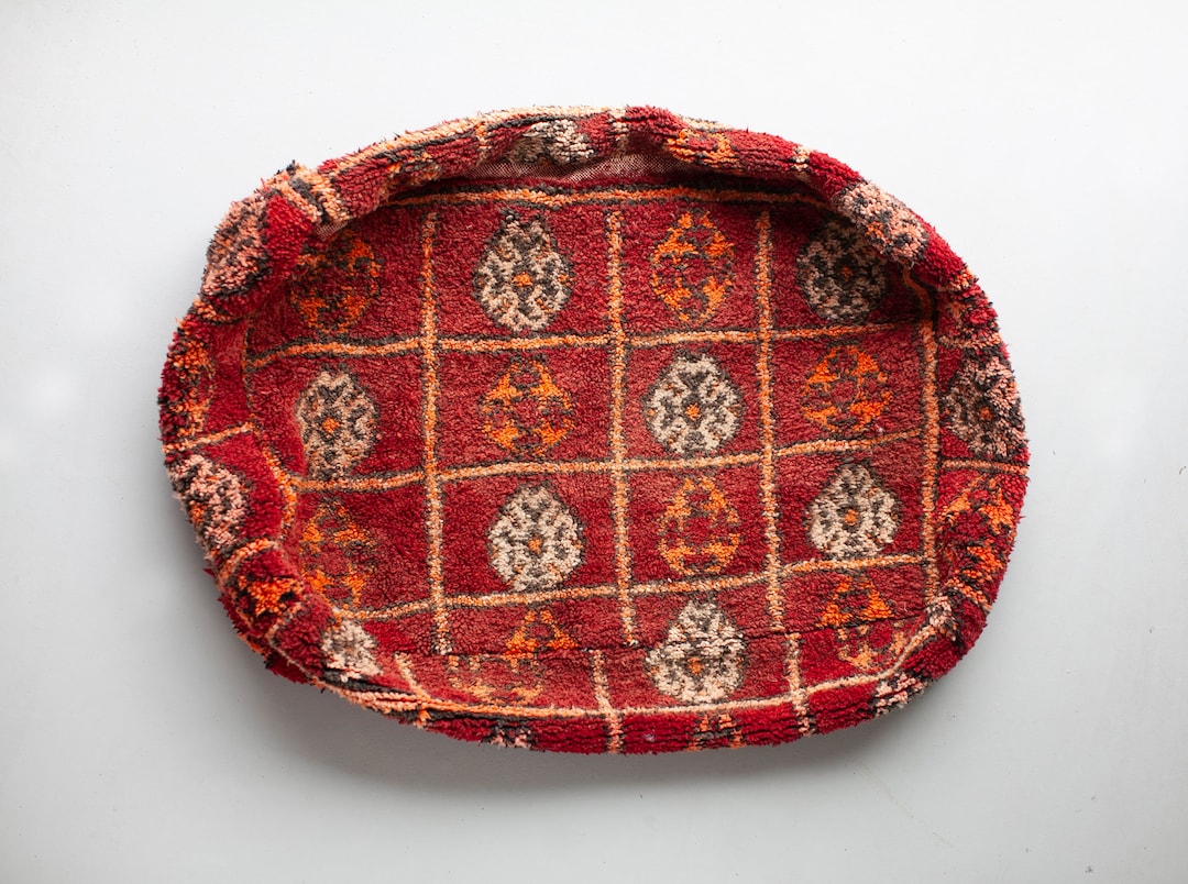 Gigantic Pouf, Moroccan Pouf, Red Pouf, Extra Large Pouf, Extra Large ...