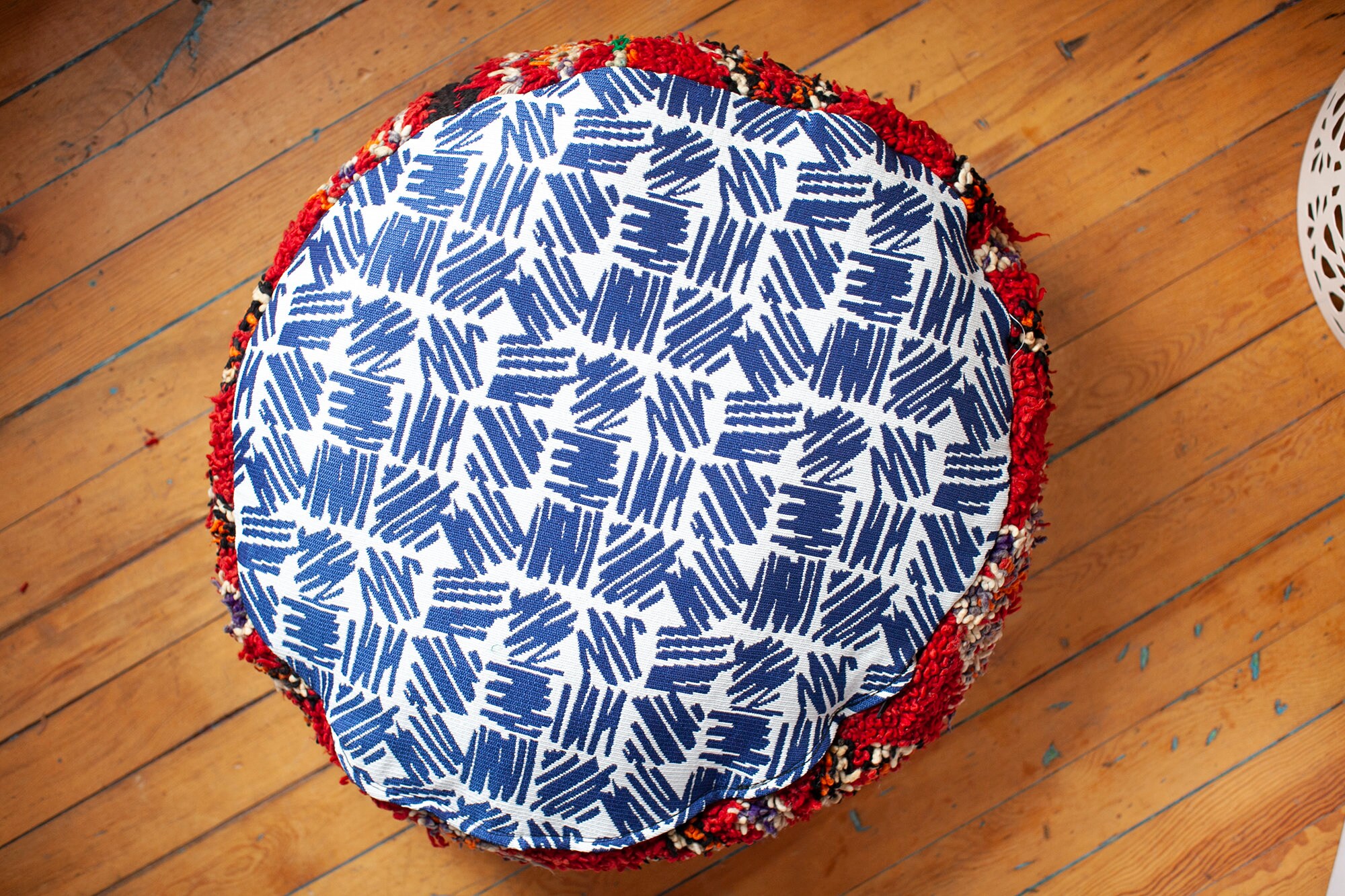 Amazing Maroon Pouf Moroccan Pouf Round Pouf Maroon Floor | Etsy