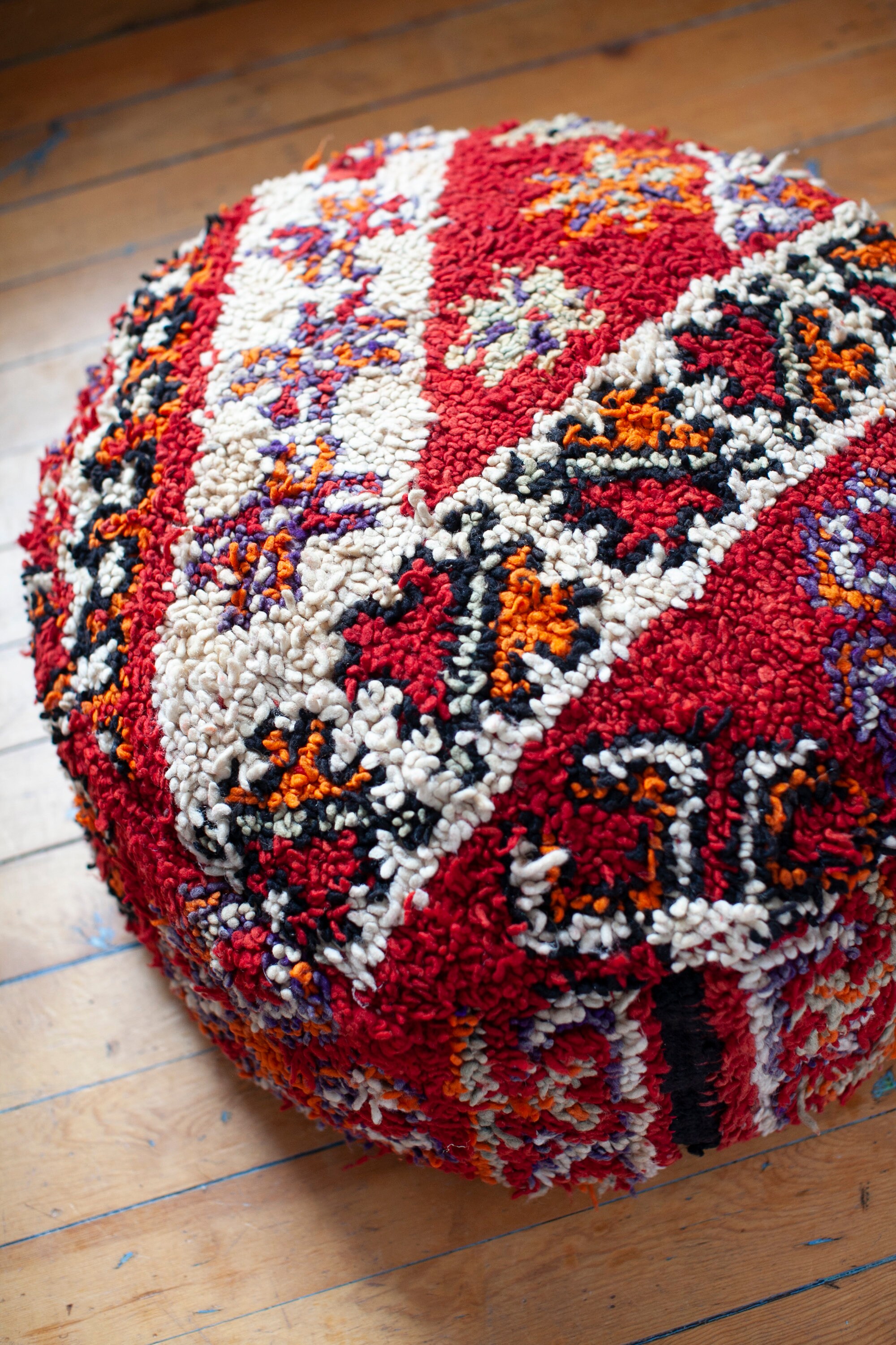 Amazing Dark Red Pouf Moroccan Pouf Round Pouf Maroon Floor - Etsy