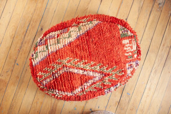 Oval Pouf Red Pouf Moroccan Pouf Pill Shaped Floor Cushion | Etsy