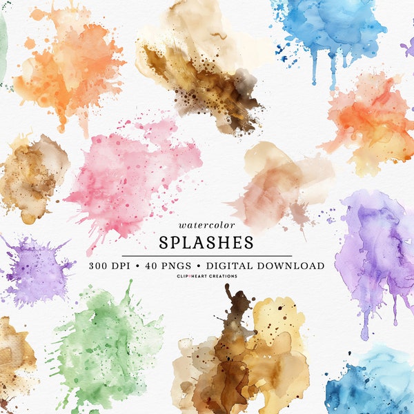 Watercolor Splash - Etsy