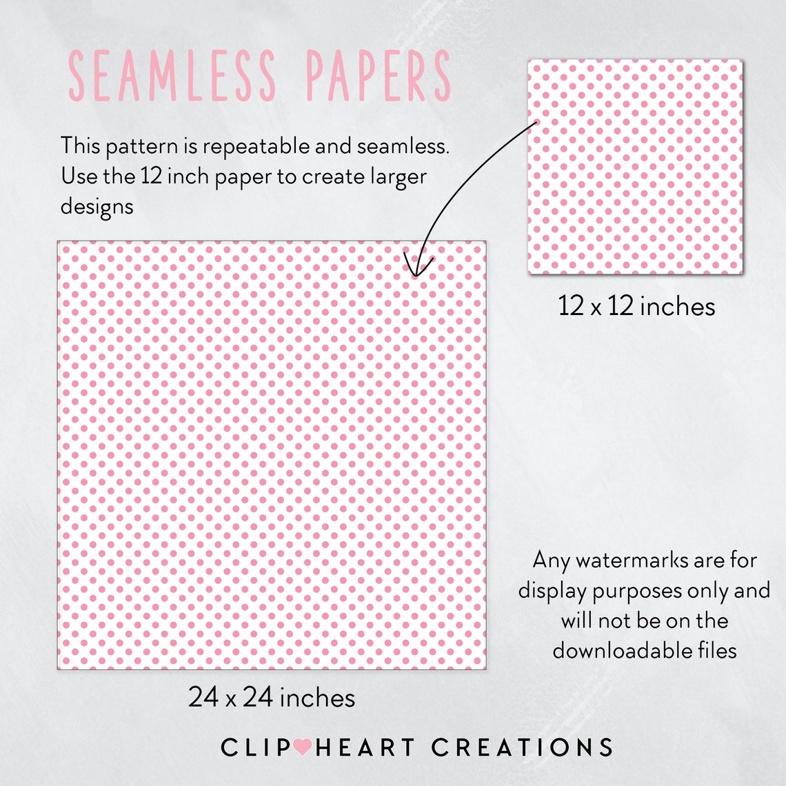 100 Polka Dot Digital Papers, Commercial Use Instant Use Seamless Polka ...
