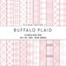 Pink Buffalo Plaid Digital Paper Set, Seamless Lumberjack Plaid Papers ...