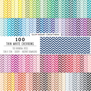 100 Chevron Digital Paper Pack Commercial Use Instant | Etsy