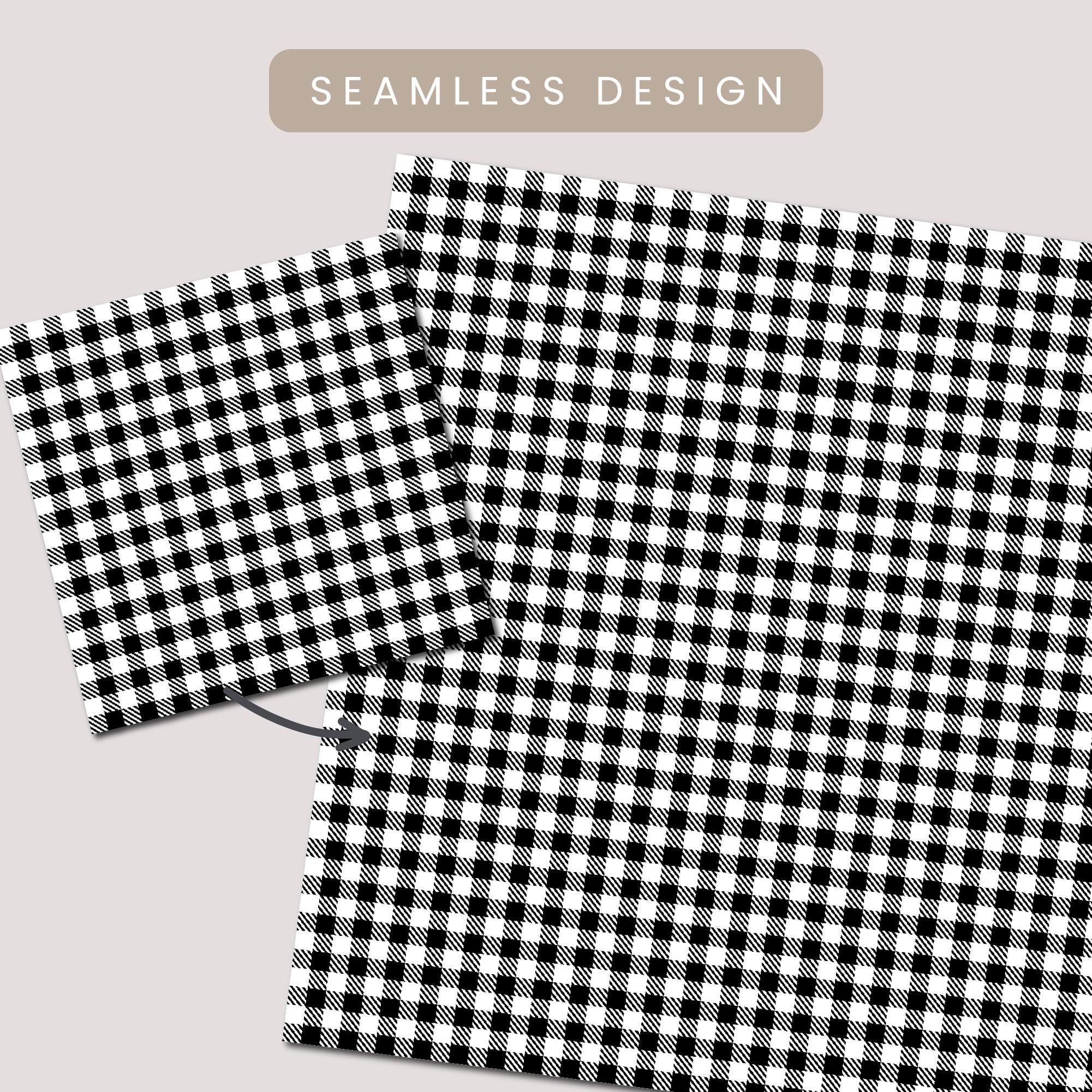 Red Buffalo Plaid Digital Paper Set, Seamless Lumberjack Plaid Papers ...