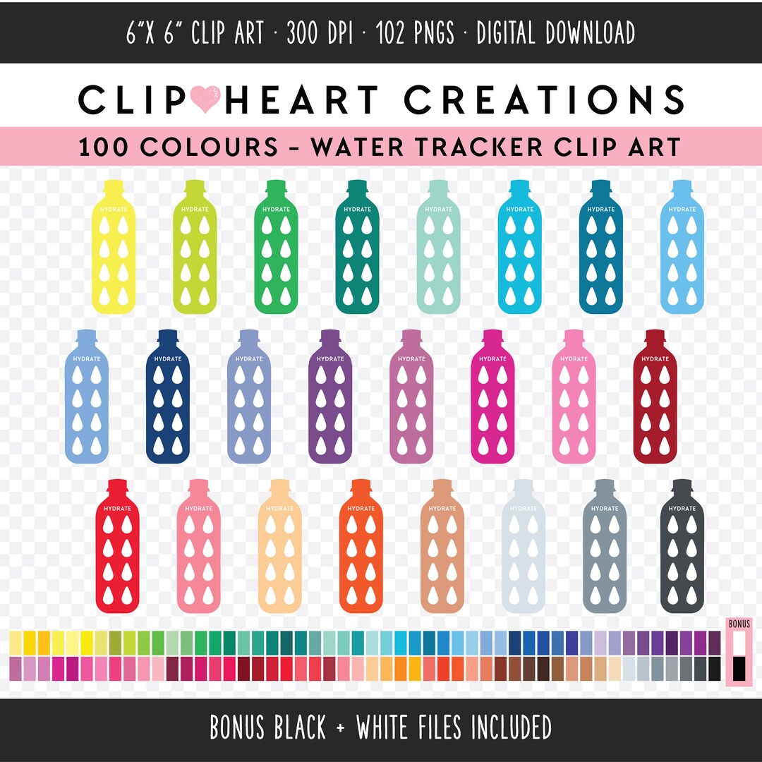 100 Water Tracker Clip Art, Commercial Use Instant Download PNG Water ...