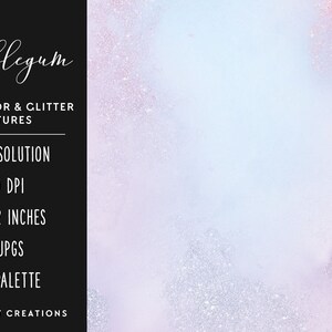 Pink and Blue Glitter Watercolor Digital Papers, Commercial Use Instant ...