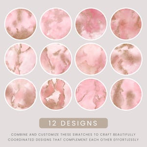 Pink Glitter Watercolor Digital Papers, Commercial Use Instant Download ...