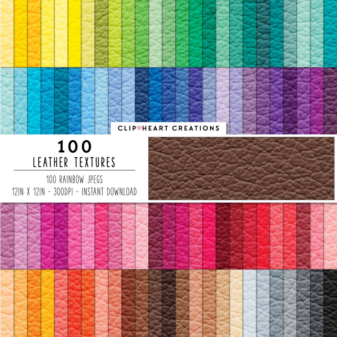 100 Leather Texture Digital Paper, Commercial Use Instant Download ...
