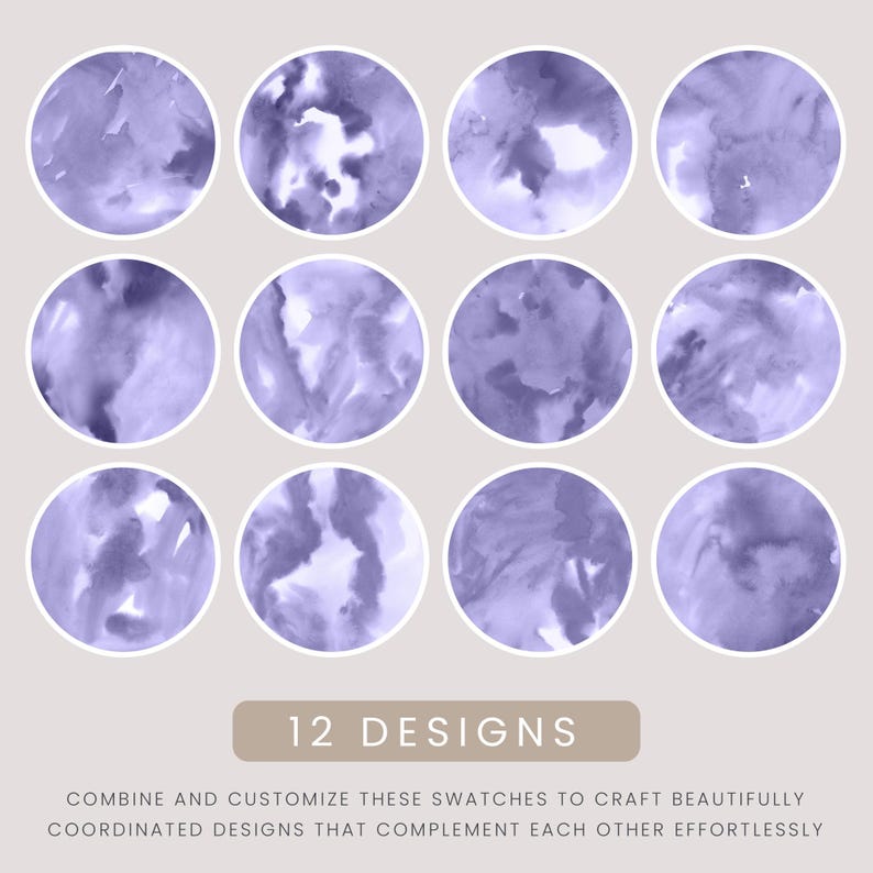 Purple Watercolor Digital Papers, Commercial Use Instant Download ...
