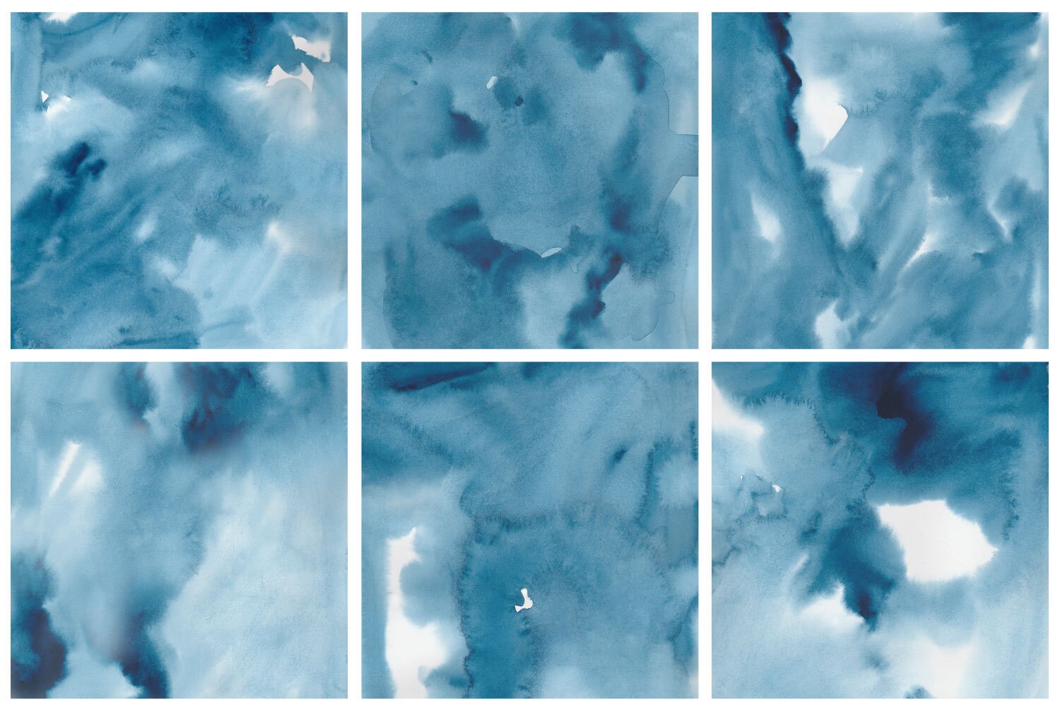 Blue Watercolor Digital Papers Commercial Use Instant - Etsy UK