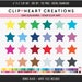 100 Stars Clip Art, Commercial Use Instant Download Star Graphic Clip ...