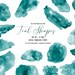 Teal Watercolor Shapes Clip Art, Commercial Use Instant Download PNG ...
