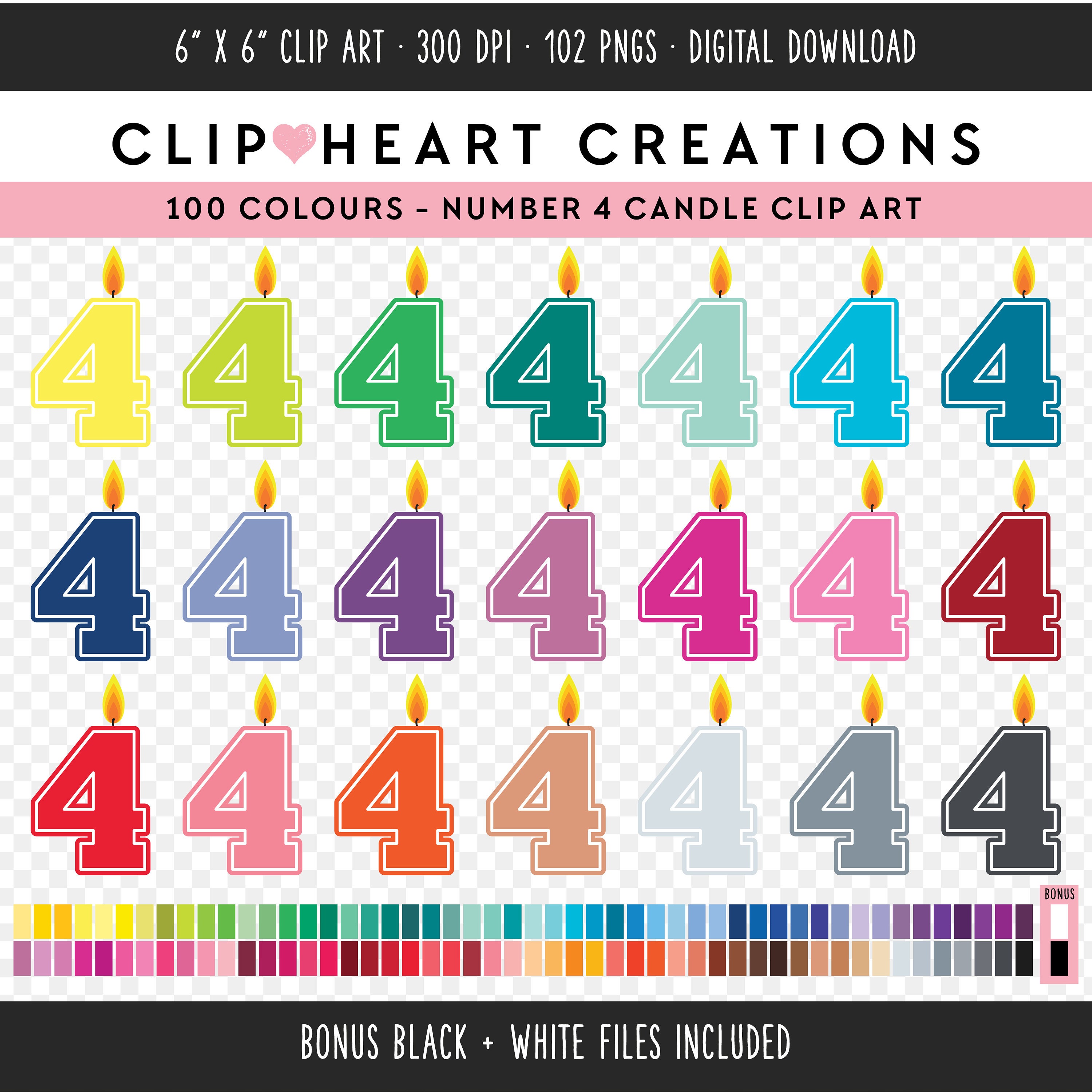 Number Four Clip Art