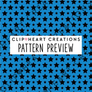 100 Star Pattern Digital Papers, Commercial Use Seamless Black Stars ...