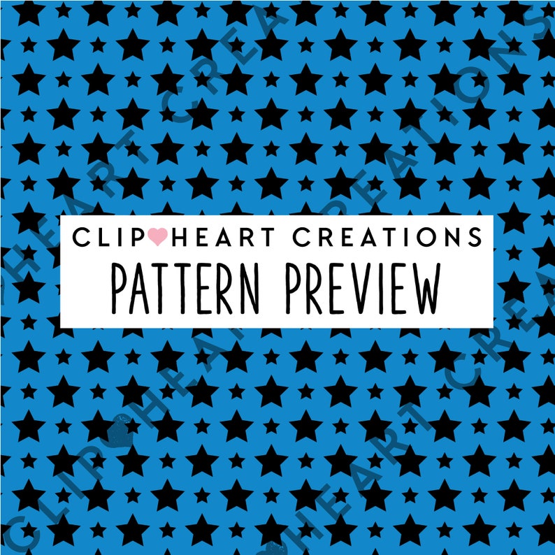 100 Star Pattern Digital Papers Commercial Use Seamless Black | Etsy