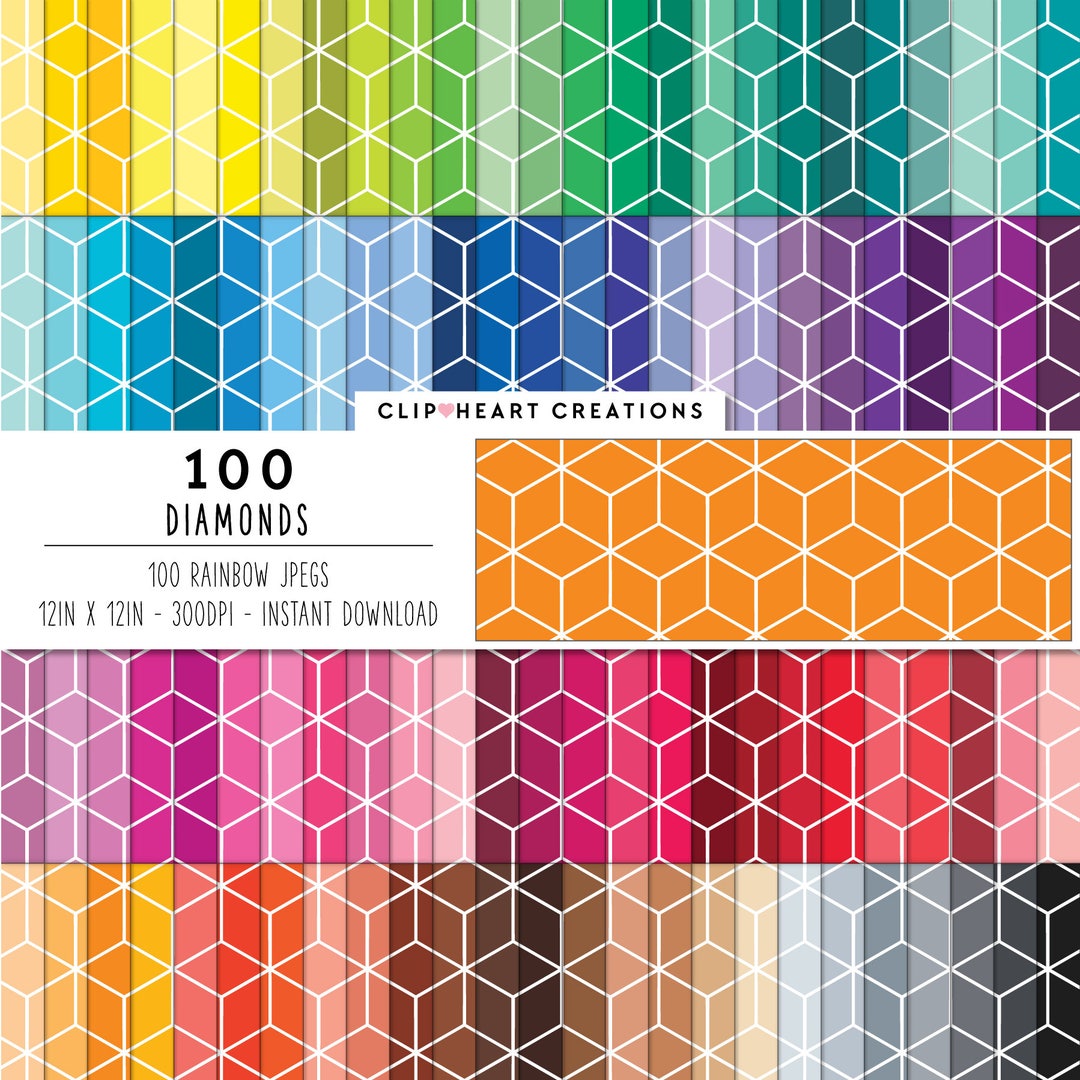 100 Geometric Pattern Digital Papers, Commercial Use Instant Download ...