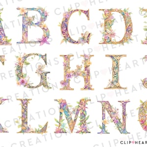 Fairy Alphabet Clip Art, Commercial Use Instant Download Fantasy ...