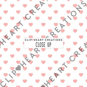 100 Hearts Digital Paper, Commercial Use Instant Download Seamless ...