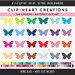 100 Butterfly Clip Art, Commercial Use Instant Download Butterfly ...