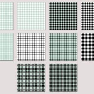 Green Buffalo Plaid Digital Paper Set, Seamless Lumberjack Plaid Papers ...