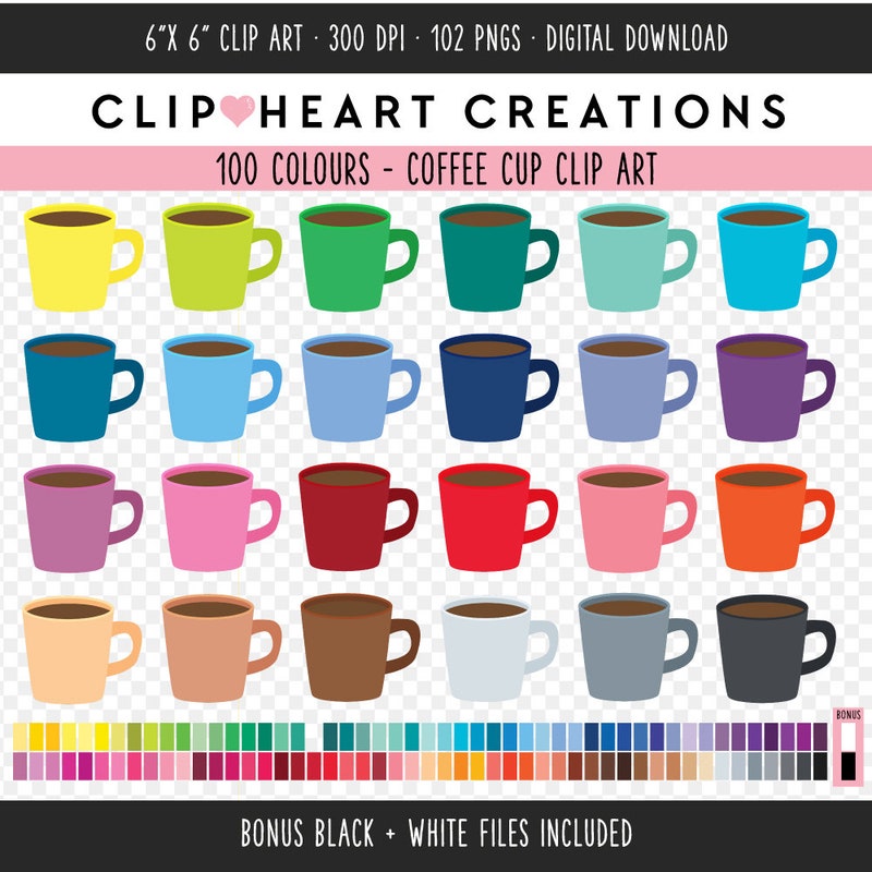 Coffee Cup Clip Art - Etsy