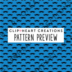 100 Mustache Pattern Digital Papers, Commercial Use Seamless Mustaches ...