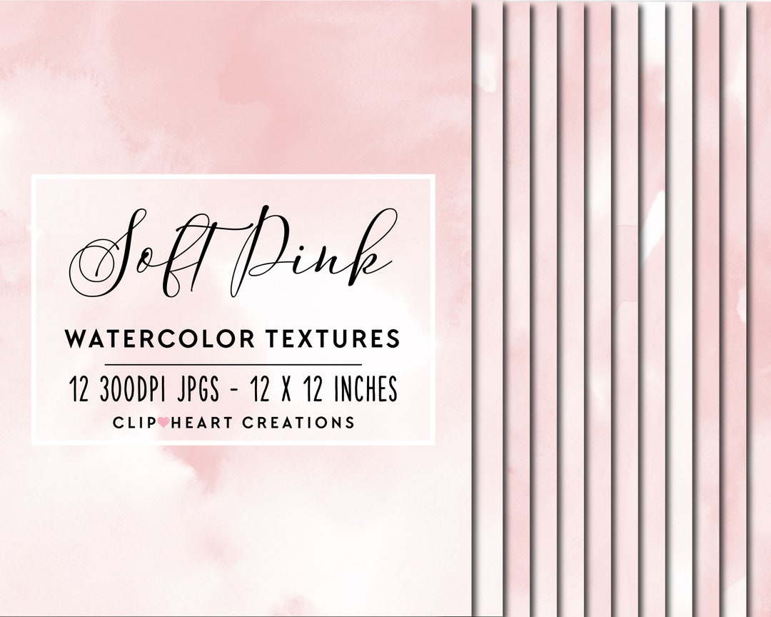 Pink Watercolor Digital Papers, Commercial Use Instant Download ...